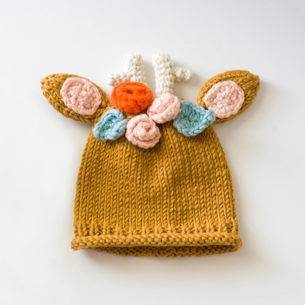 Woodlands Deer Baby Hat Downloadable Pattern | Stitch & Story