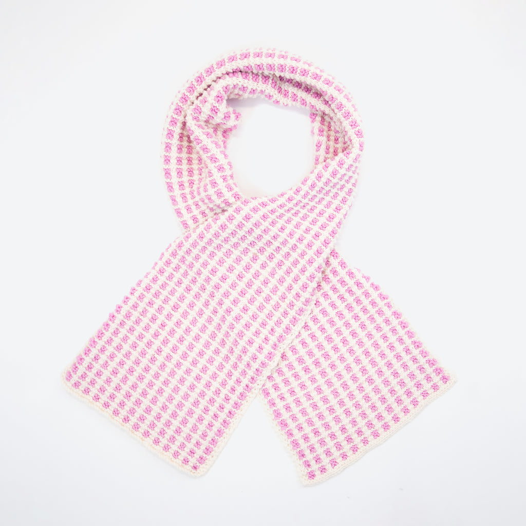 Polperro Grid Scarf Knitting Kit | Stitch & Story