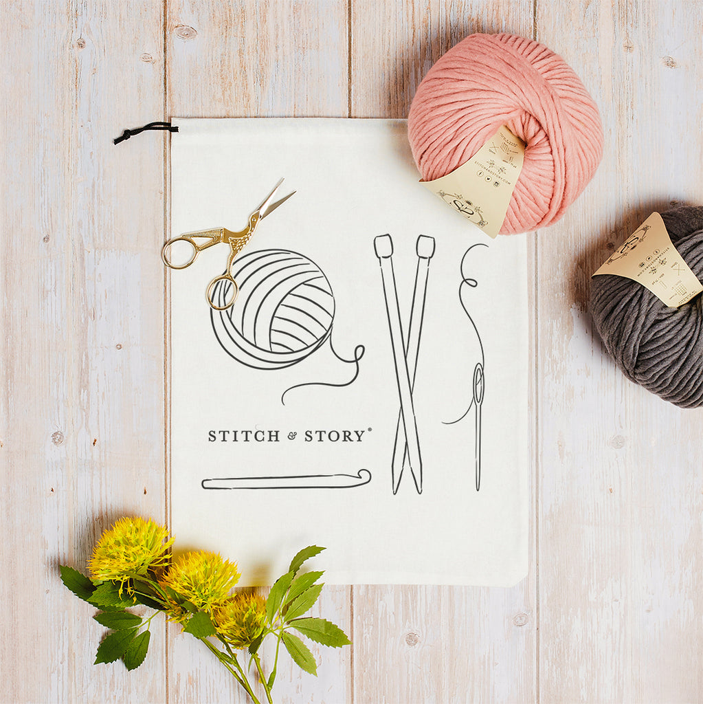Stitch & Story Cotton Project Bag | Stitch & Story